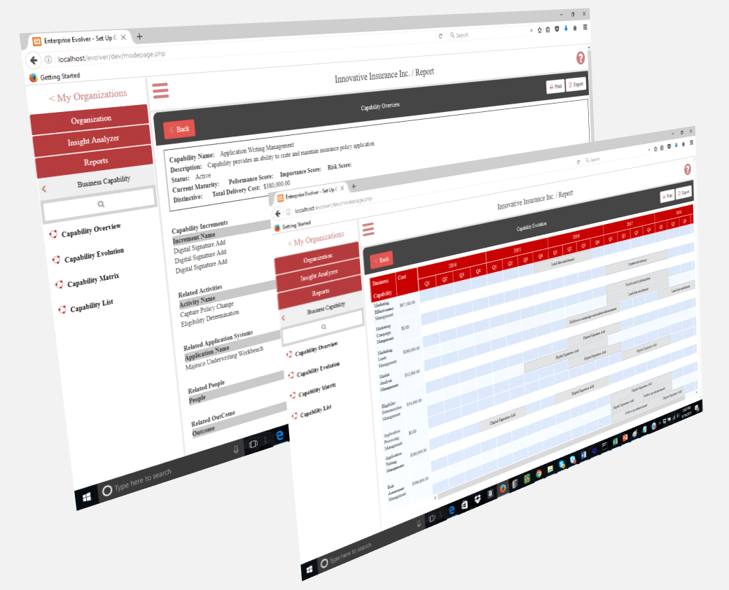 Enterprise Evolver Features Enterprise Evolver An App To Map The